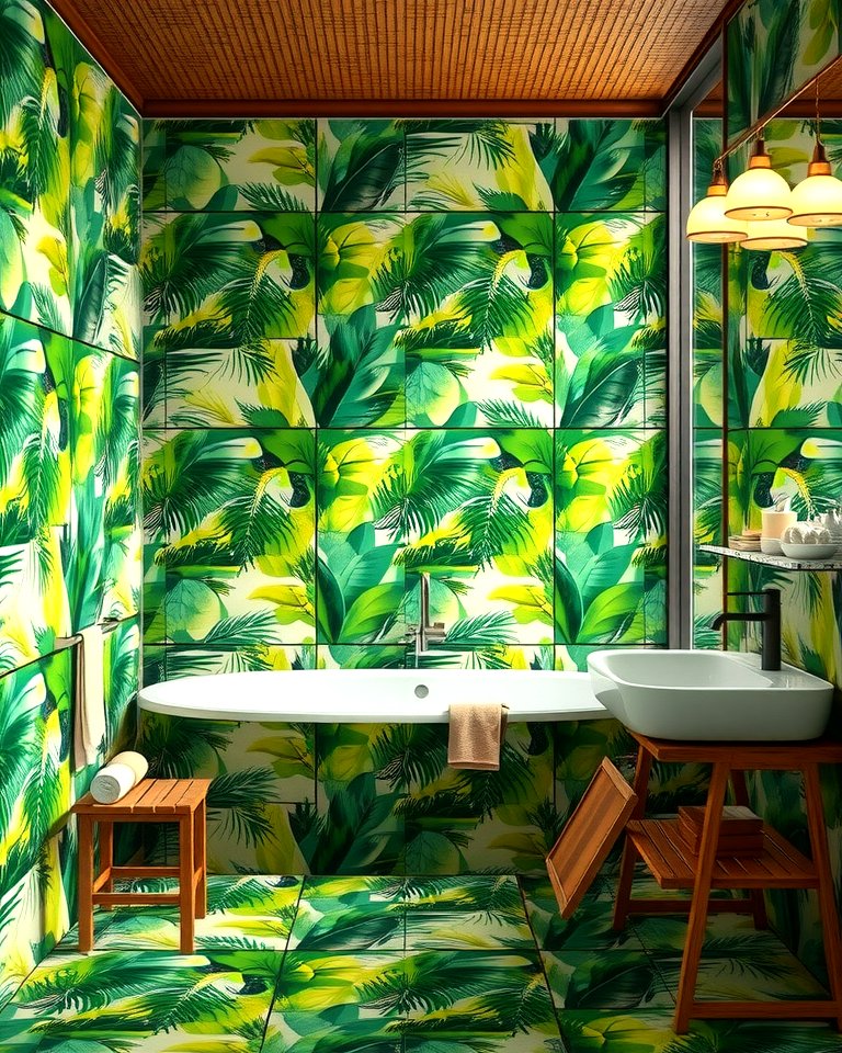 30 Green Bathroom Tile Design Ideas for a Refreshing Oasis