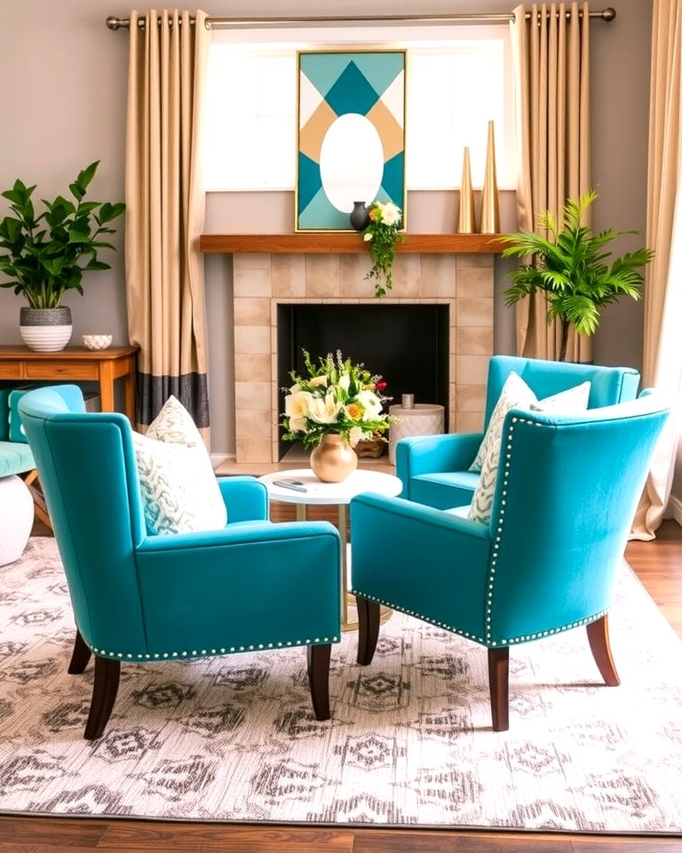 25 Turquoise Living Room Ideas for a Fresh Look