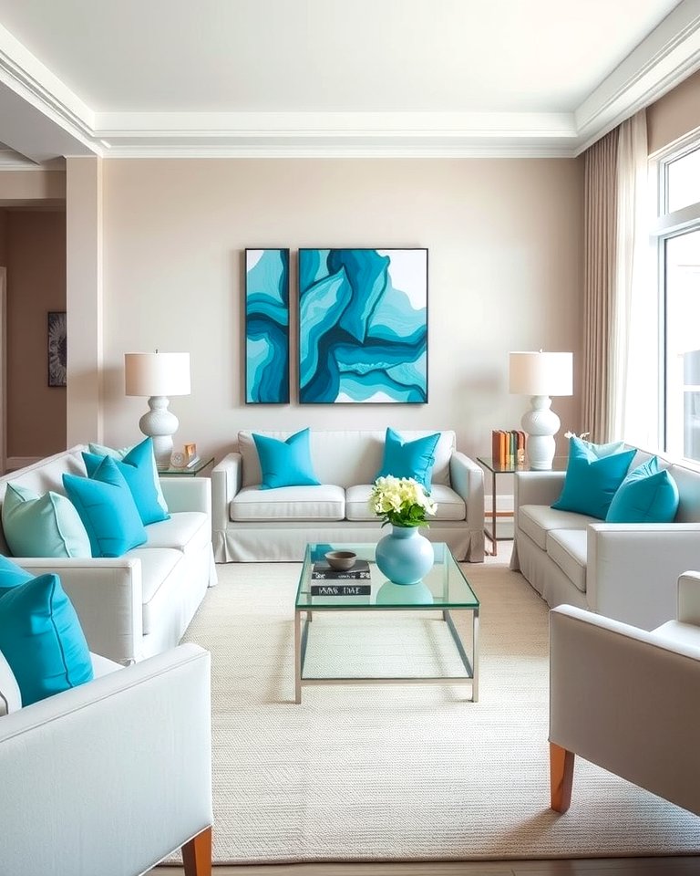 25 Turquoise Living Room Ideas for a Fresh Look