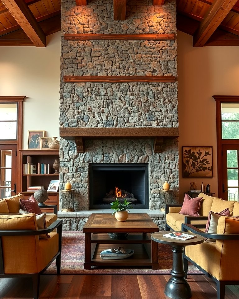25 Rustic Fireplaces to Warm Up Your Living Space