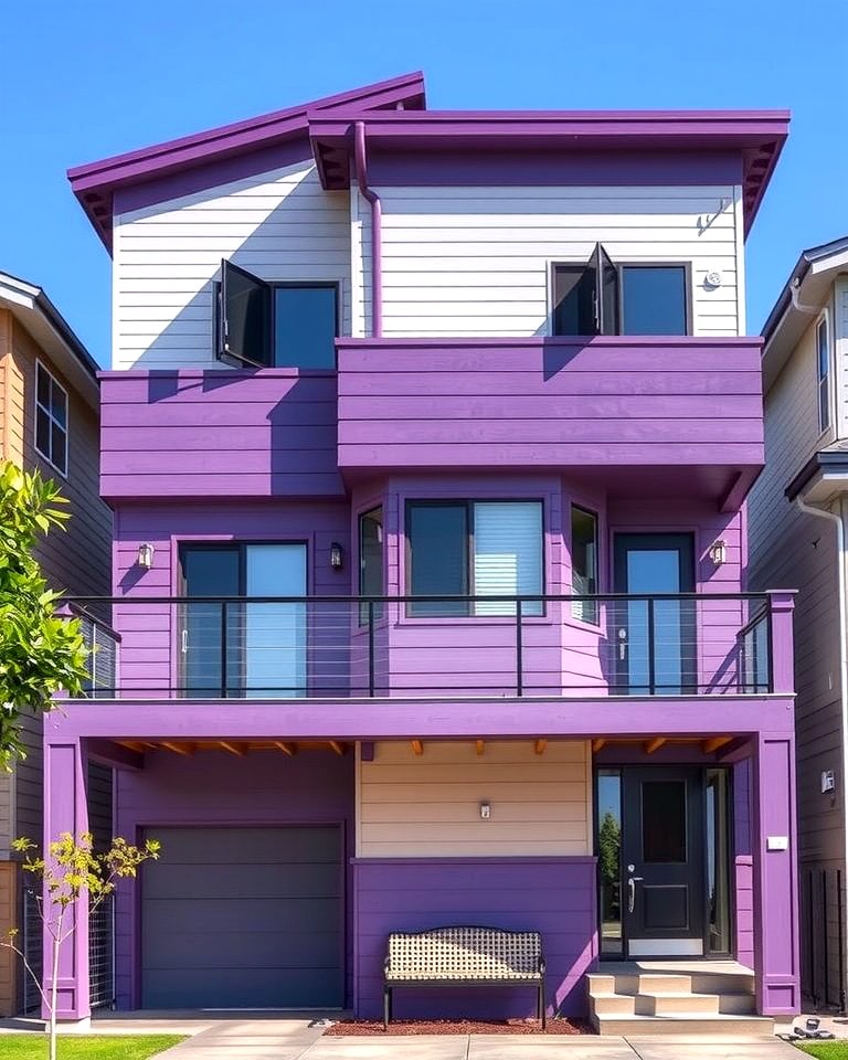 25 Purple House Exterior Ideas for a Unique Curb Appeal