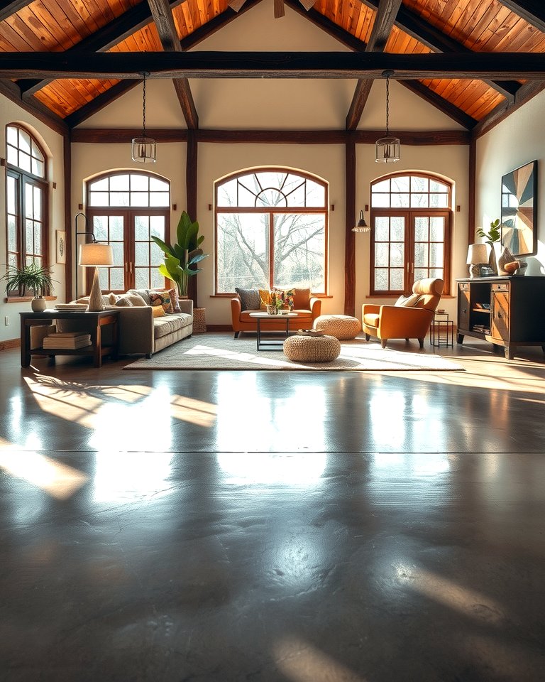 25 Rustic Concrete Floor Living Room Ideas for Style