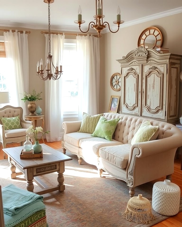 25 Shabby-Chic Style Living Room Ideas for a Vintage Look