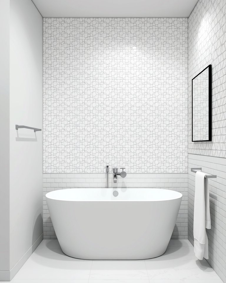 30 Elegant White Tile Bathroom Design Concepts