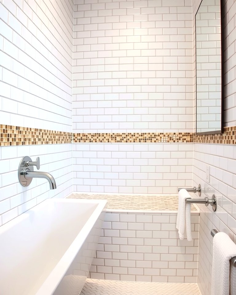 30 Elegant White Tile Bathroom Design Concepts