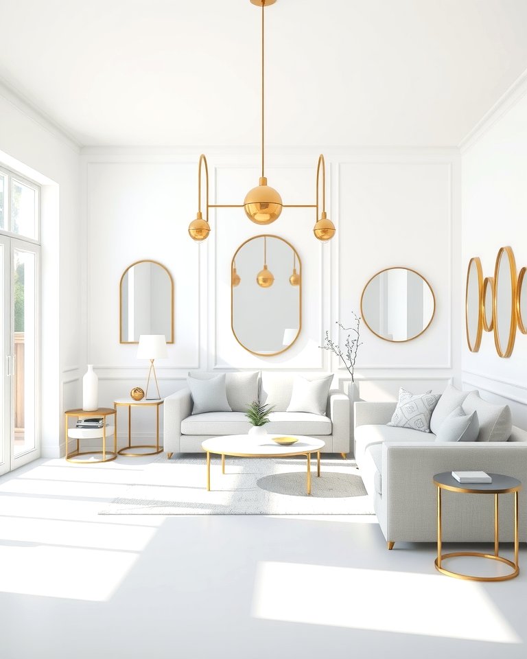 25 White and Gold Living Room Ideas for Elegance