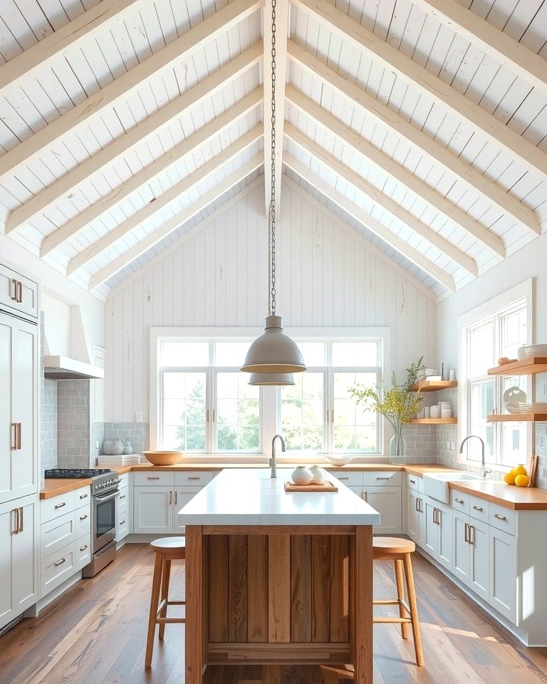 25 Vaulted Ceiling Kitchen Ideas for a Spacious Feel
