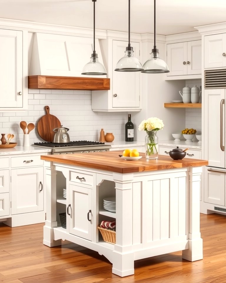 30 Charming White Farmhouse Kitchen Inspirations