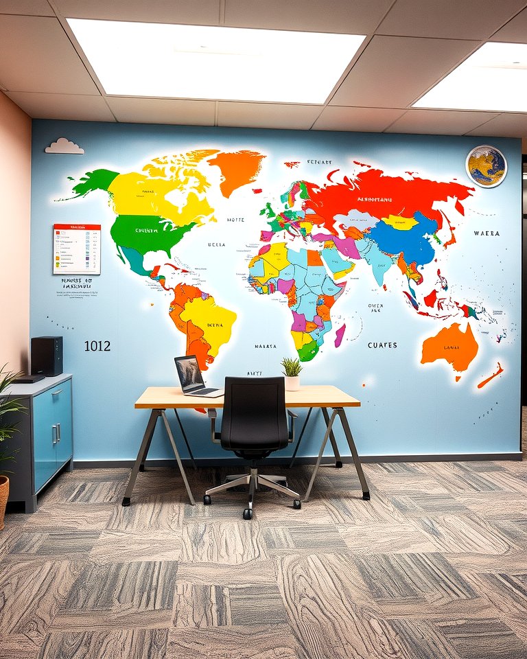 25 Office Wall Murals to Inspire Creativity and Productivity