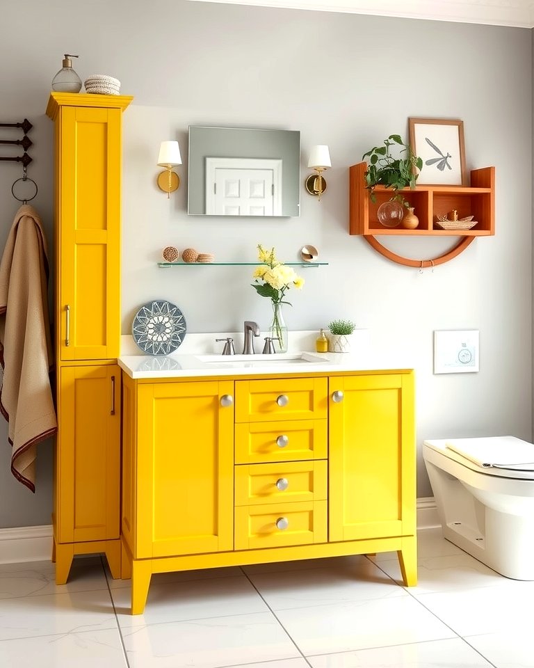 30 Cheerful Yellow Bathroom Decor Ideas for 2024