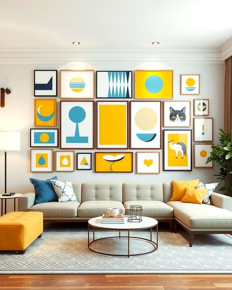 25 Yellow and Blue Living Room Ideas for a Fresh Look