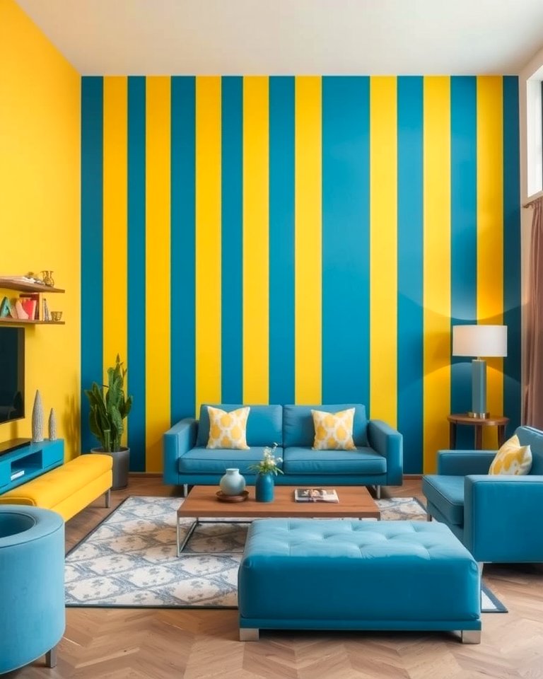 25 Yellow and Blue Living Room Ideas for a Fresh Look