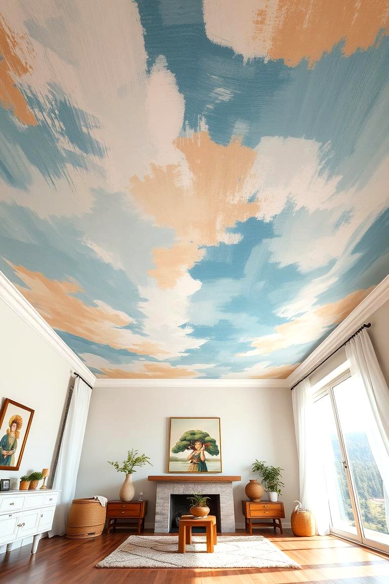 30 Creative Ceiling Paint Ideas to Transform Any Room's Ambiance