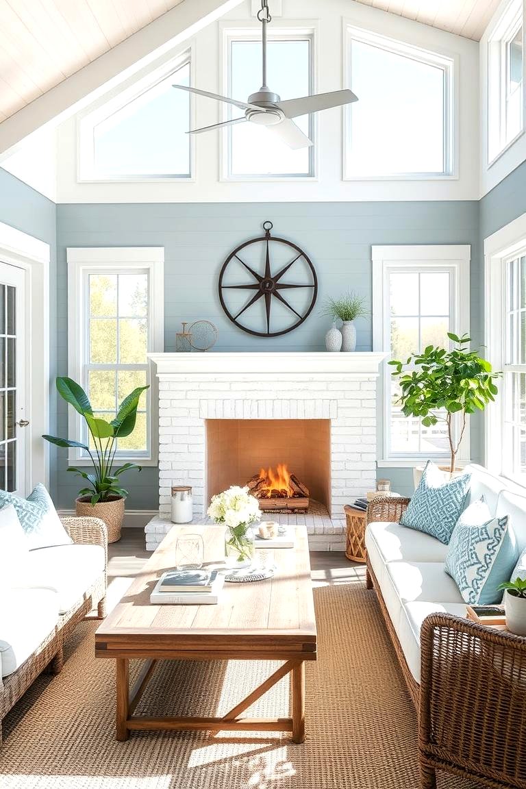 30 Sunroom With Fireplace Ideas for Year-Round Comfort