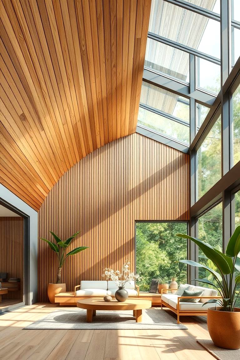 30 Wood Slat Ceiling Ideas for Textured Modern Interiors
