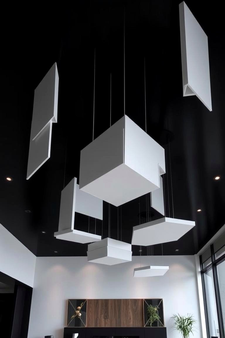 30 Modern Black Ceiling Design Ideas for Dramatic Interiors