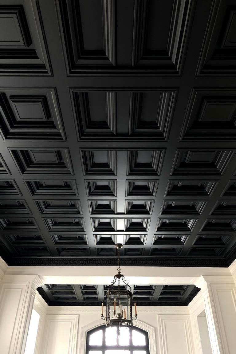 30 Modern Black Ceiling Design Ideas for Dramatic Interiors