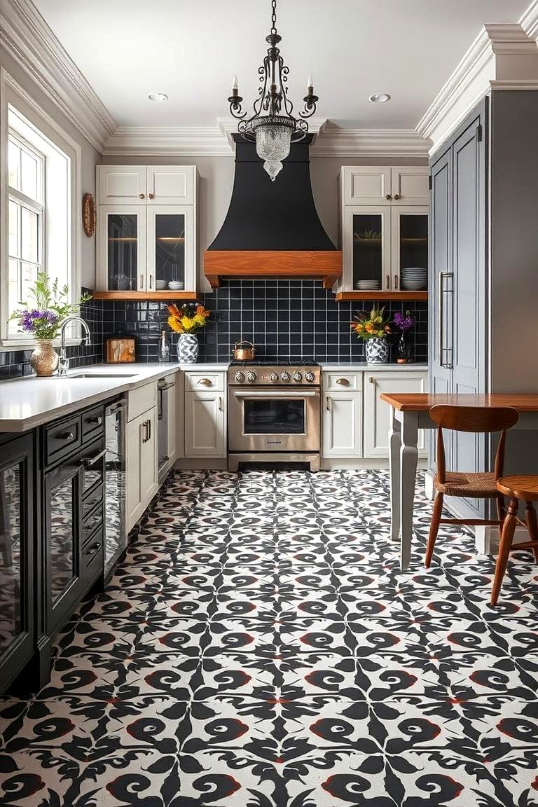 30 Sleek Black Floor Kitchen Ideas for Contemporary Designs