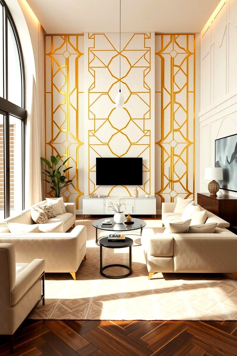 30 Elegant Cream & Gold Living Room Themes for Luxe Interiors