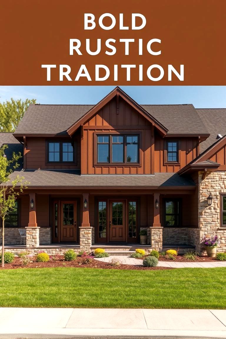 30 Brown Exterior House Color Ideas for Warm Curb Appeal