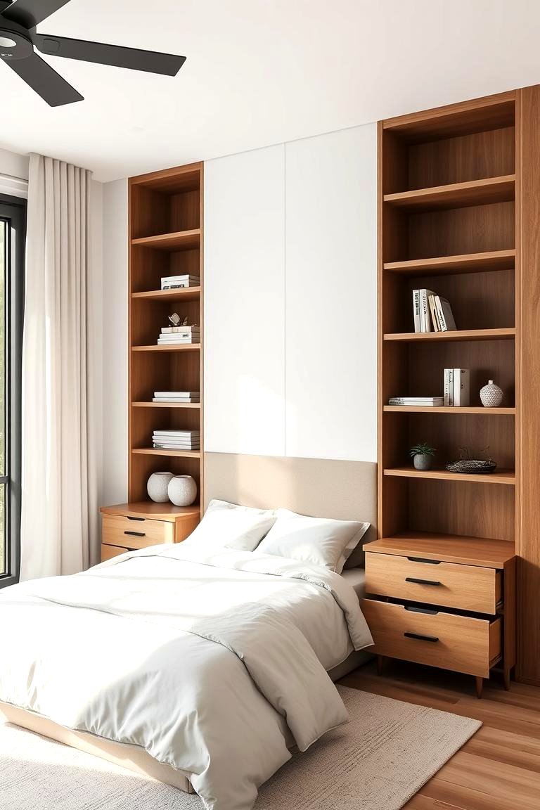 30 Space-Saving Built-In Wardrobe Ideas Around Your Bed