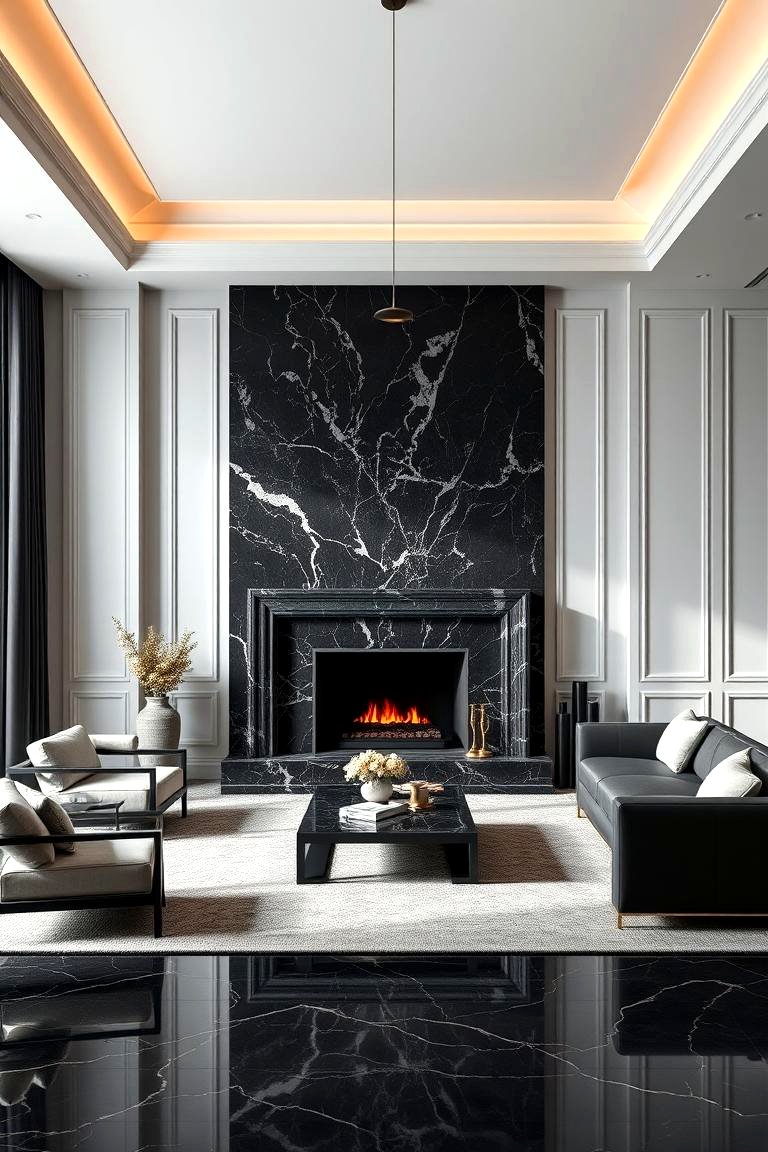 30 Bold Black Fireplace Ideas to Elevate Your Living Room