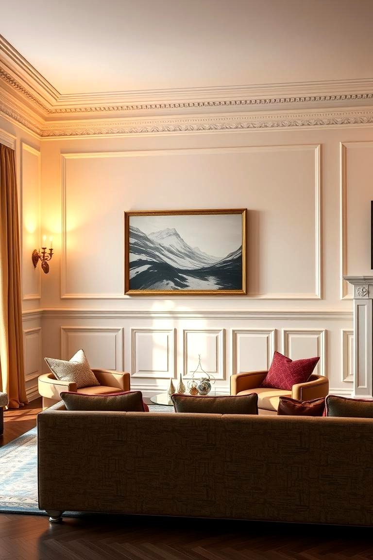 30 Elegant Living Room Wainscoting Ideas for Modern Homes