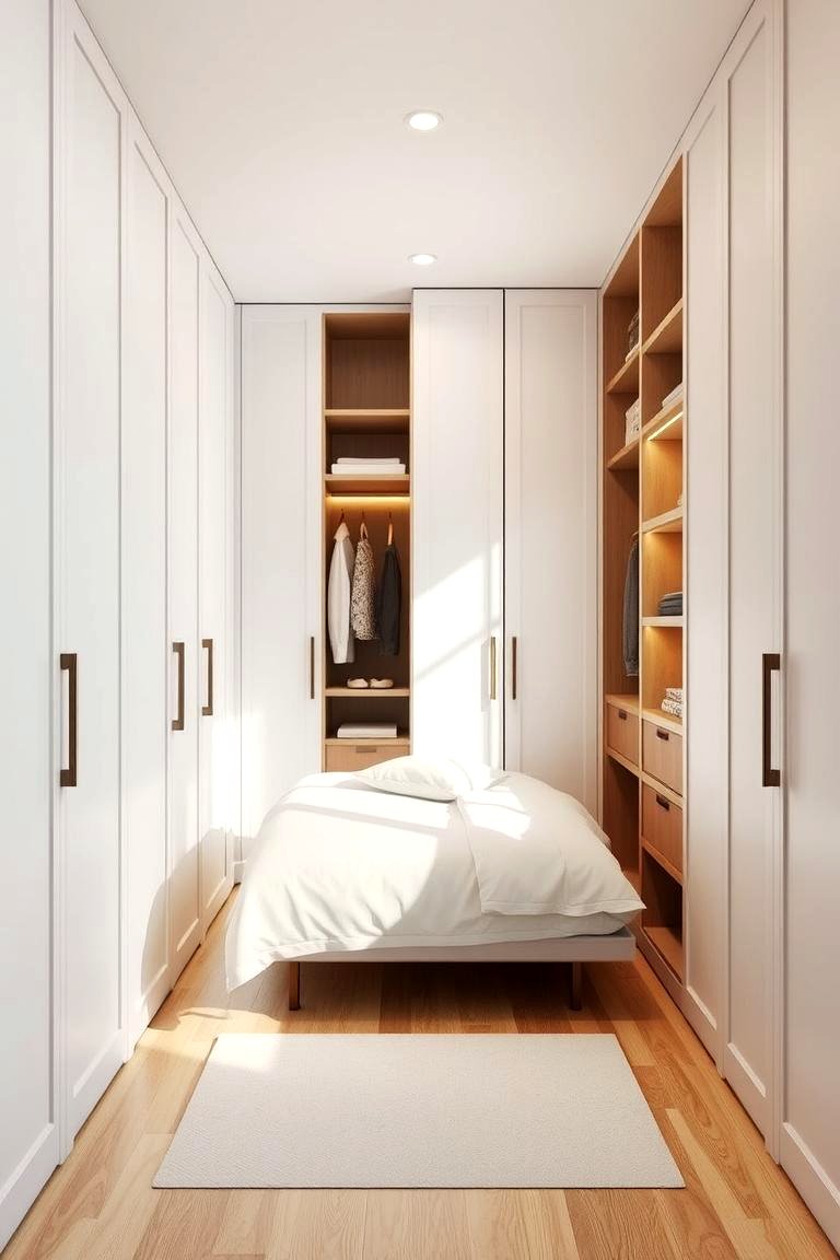 30 Space-Saving Built-In Wardrobe Ideas Around Your Bed