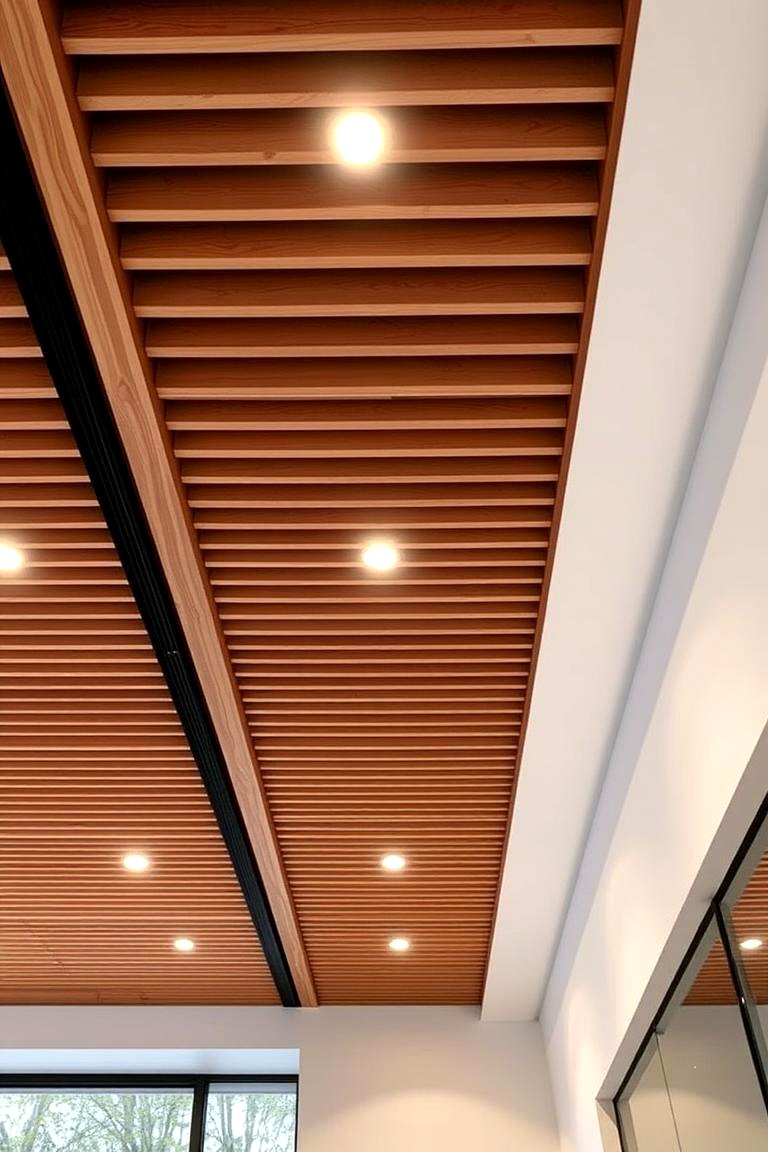 30 Wood Slat Ceiling Ideas for Textured Modern Interiors