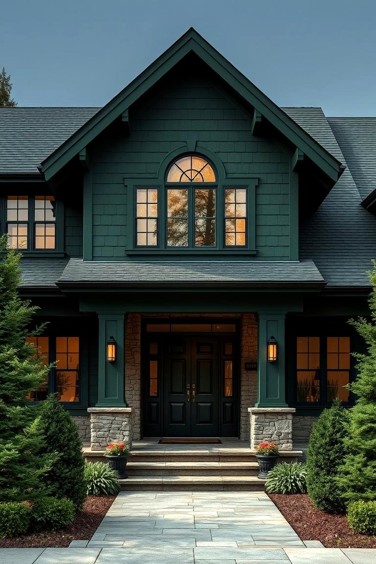 30 Green Exterior Paint Colors for Curb Appeal