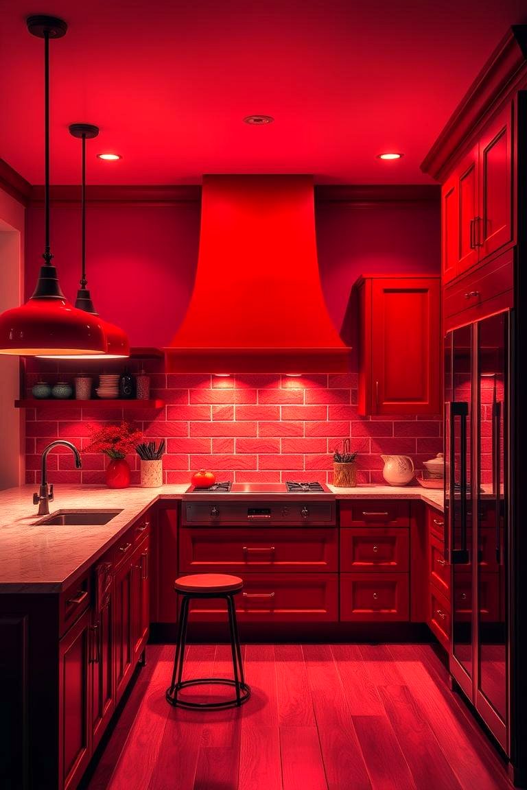 30 Bold Red Kitchen Ideas for a Vibrant Cooking Space
