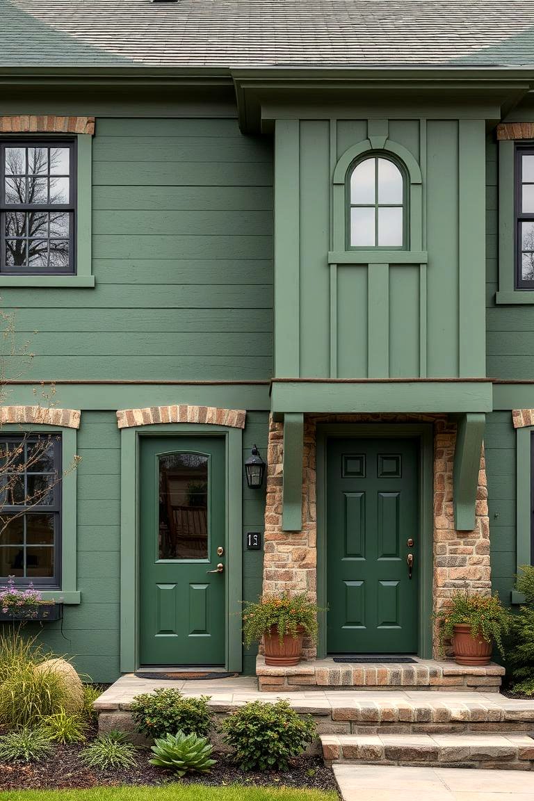 30 Green Exterior Paint Colors for Curb Appeal