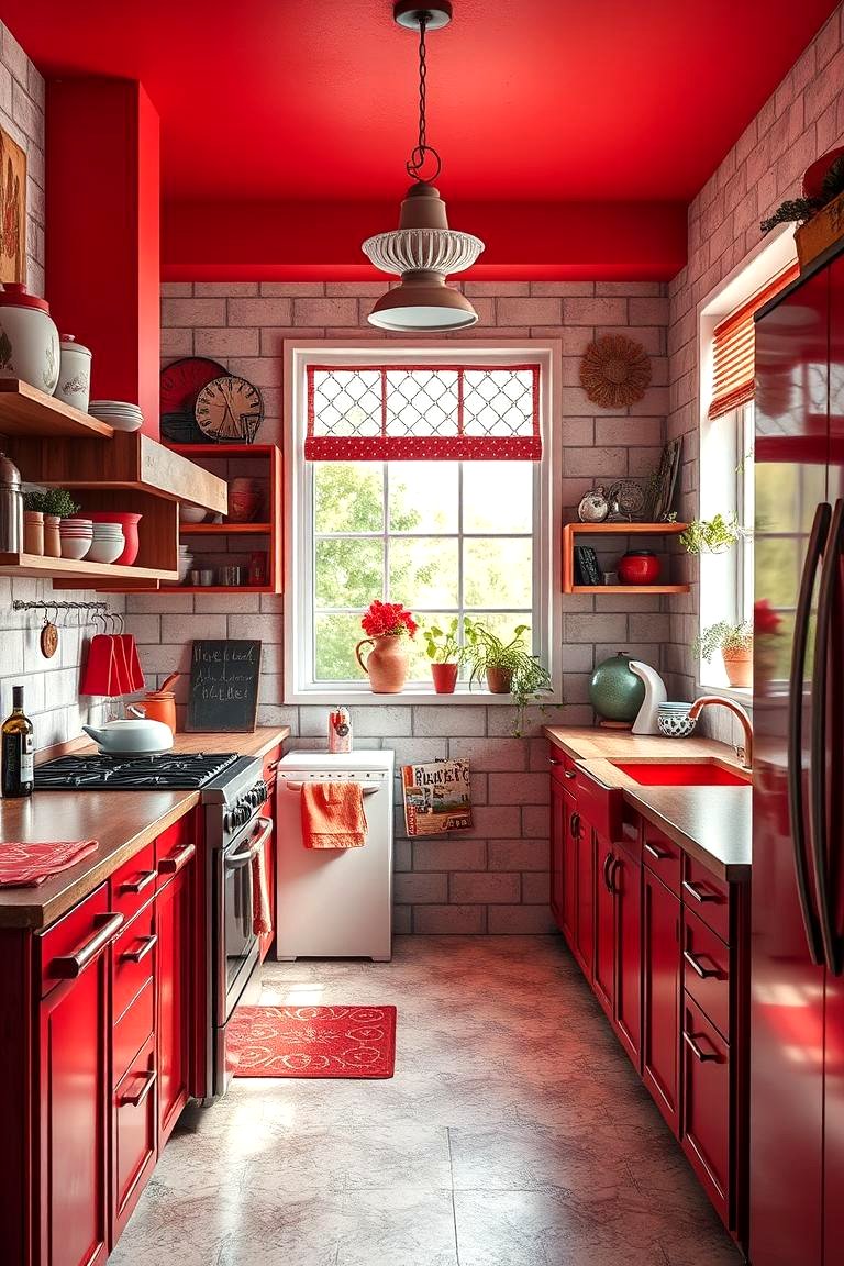 30 Bold Red Kitchen Ideas for a Vibrant Cooking Space