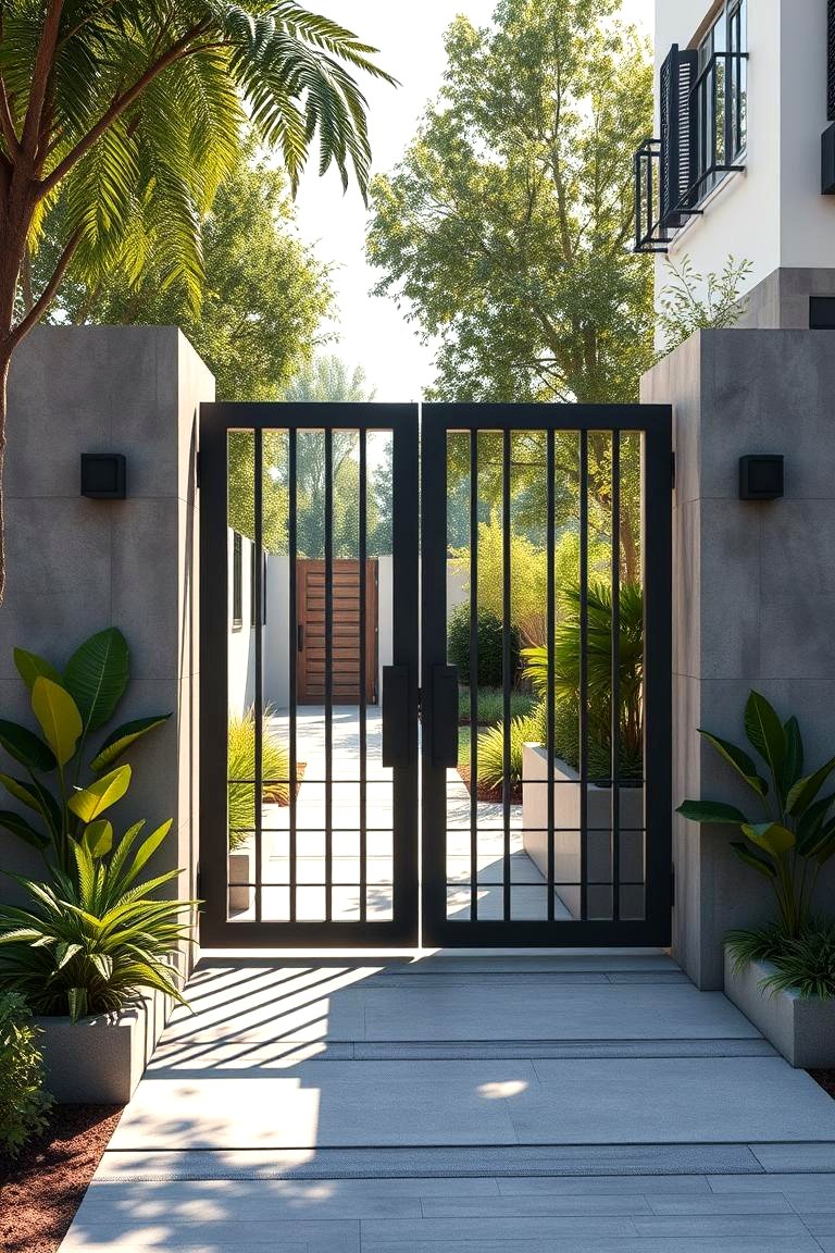 30 Inviting Front Gate Designs for Home Entrances