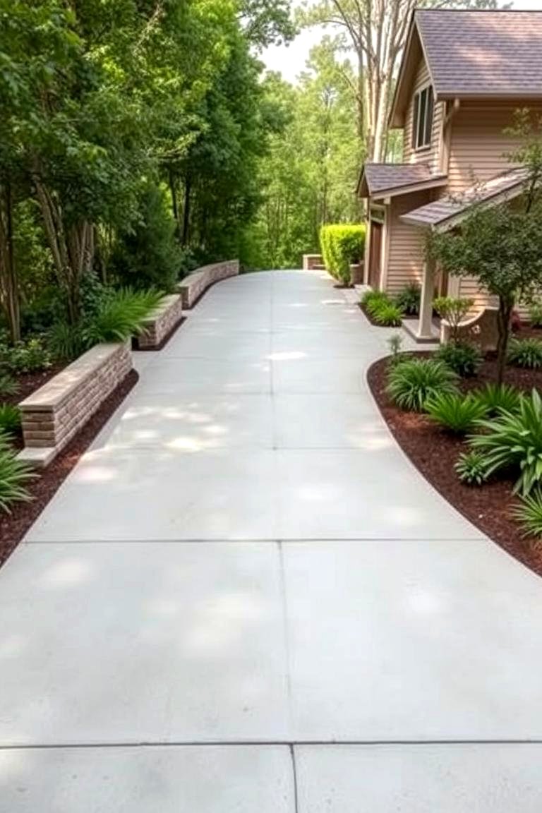30 Durable Concrete Driveway Designs to Enhance Curb Appeal