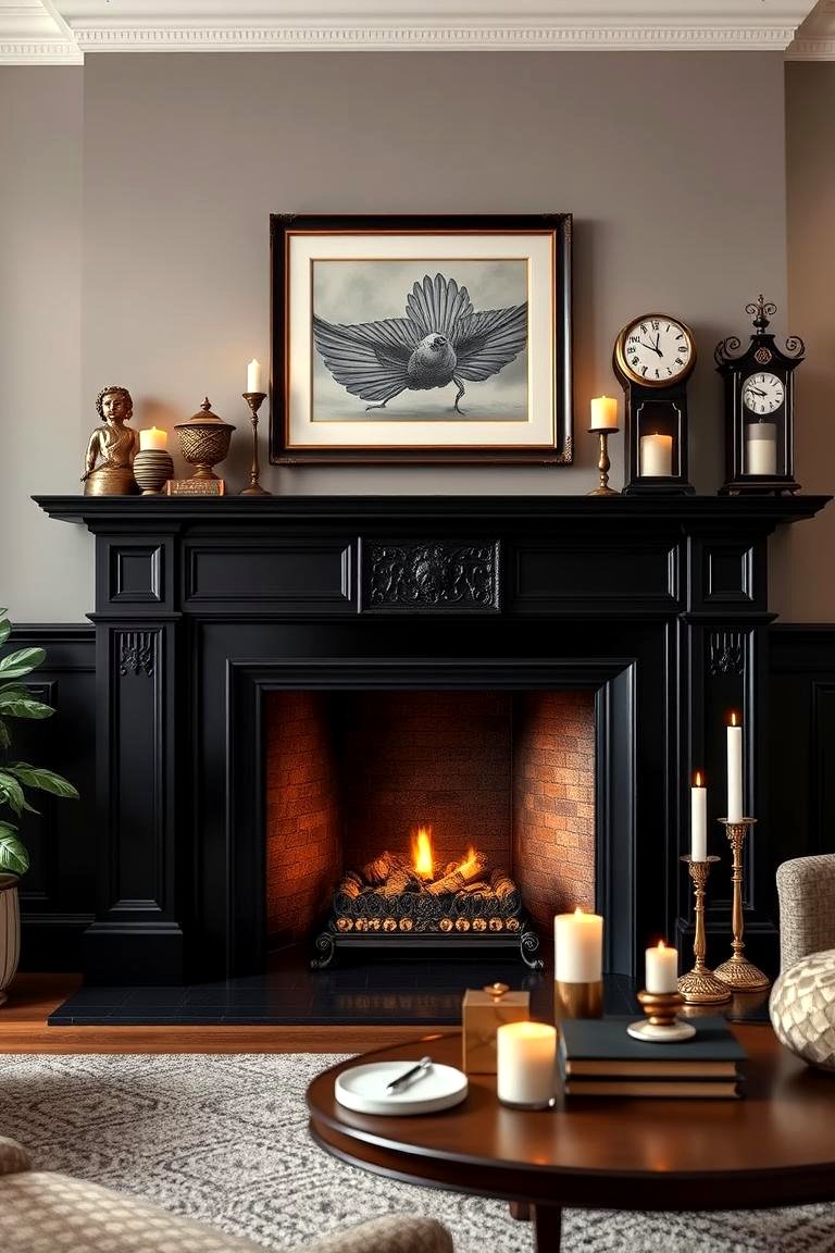 30 Bold Black Fireplace Ideas to Elevate Your Living Room