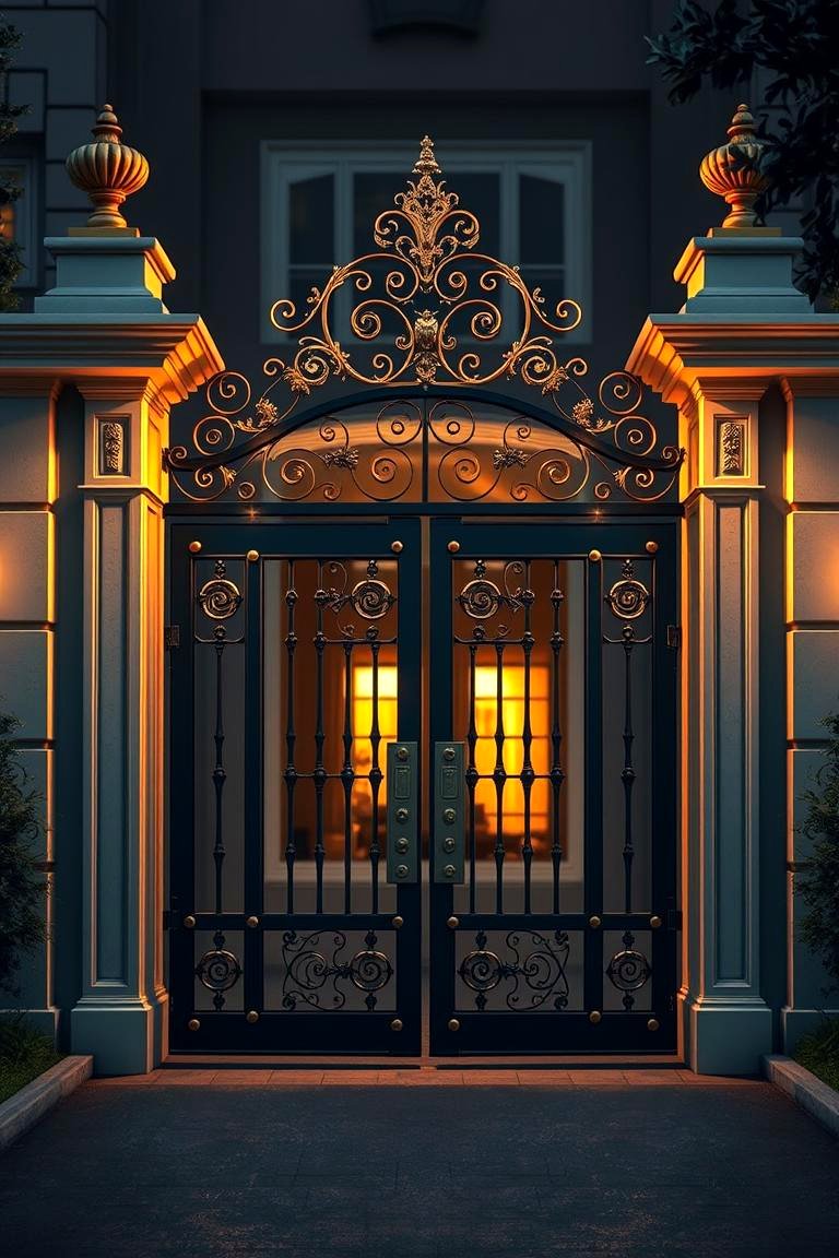 30 Inviting Front Gate Designs for Home Entrances