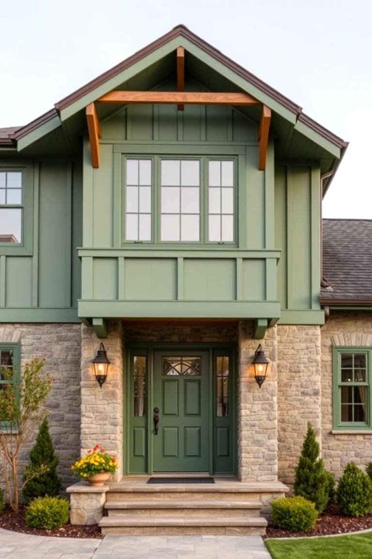 30 Green Exterior Paint Colors for Curb Appeal