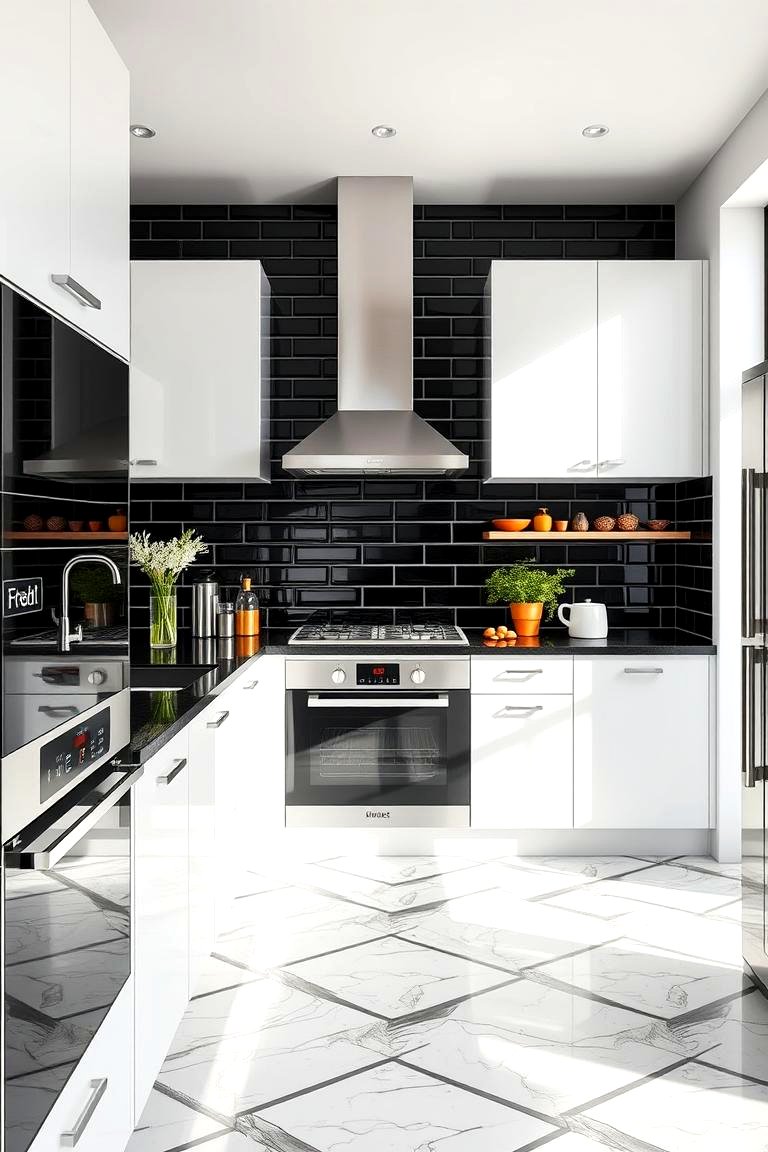 30 Sleek Black Floor Kitchen Ideas for Contemporary Designs