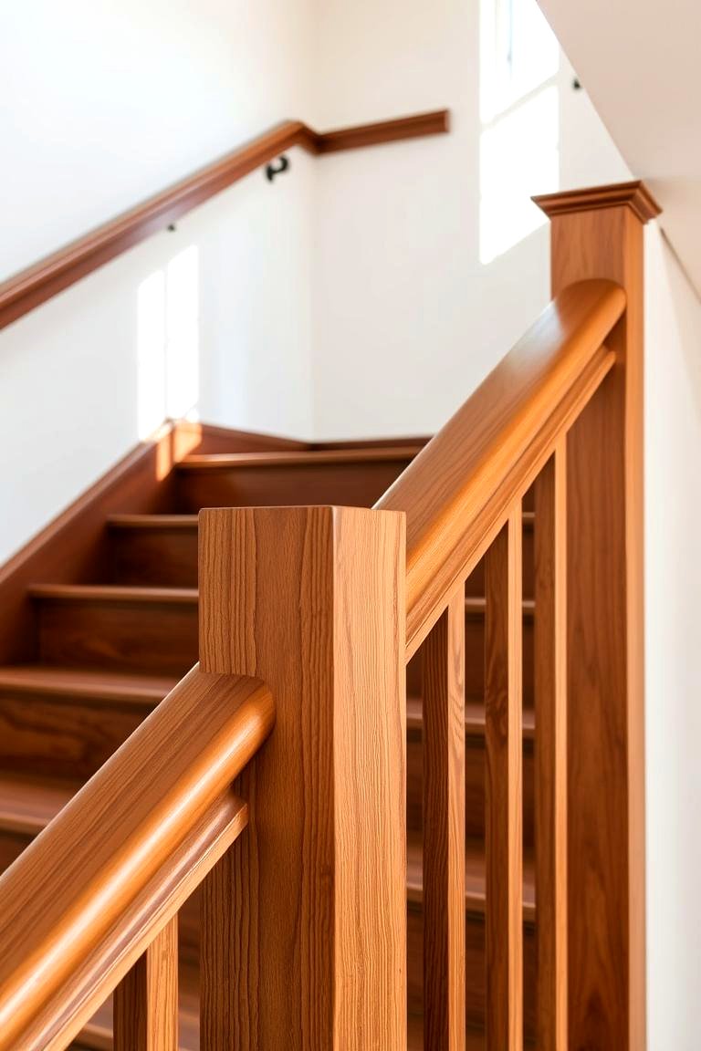 30 Wood Stair Railing Ideas for Warm Architectural Detail