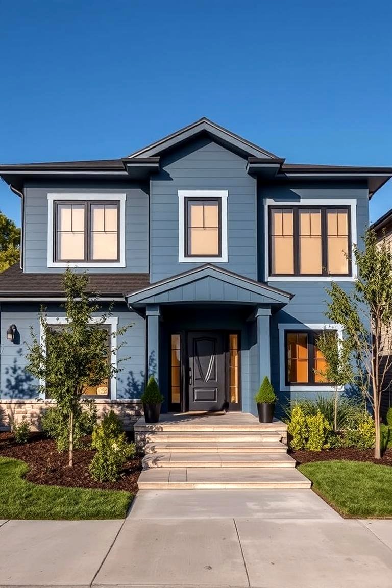 30 Serene Blue Exterior House Colors to Boost Curb Appeal