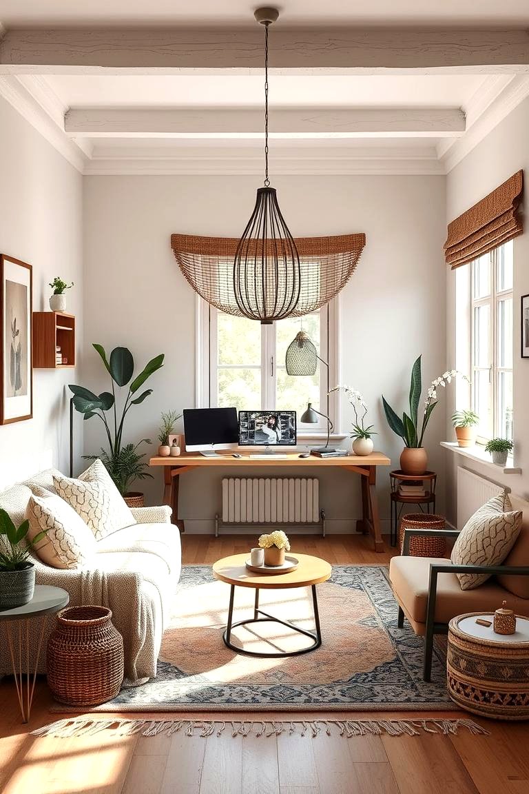 30 Bohemian Home Office Ideas for Eclectic Workspace Vibes
