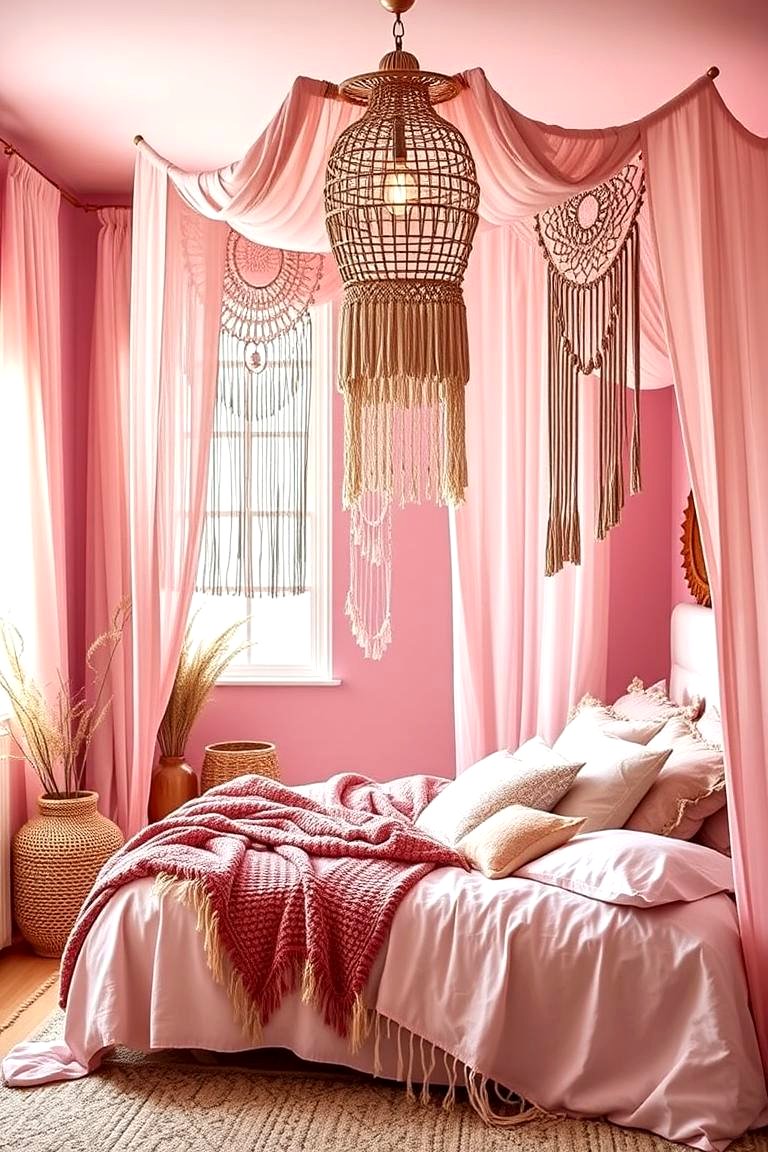 30 Pink Boho Bedroom Ideas for a Chic and Cozy Retreat