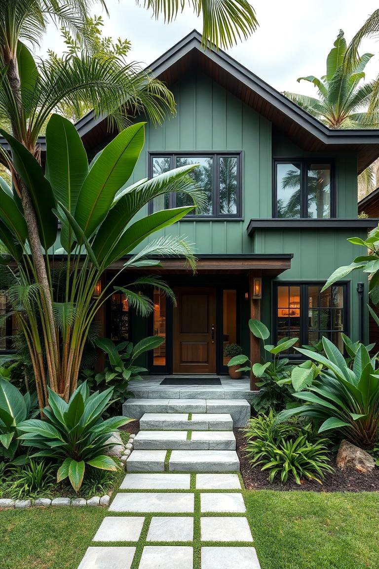 30 Green Exterior Paint Colors for Curb Appeal