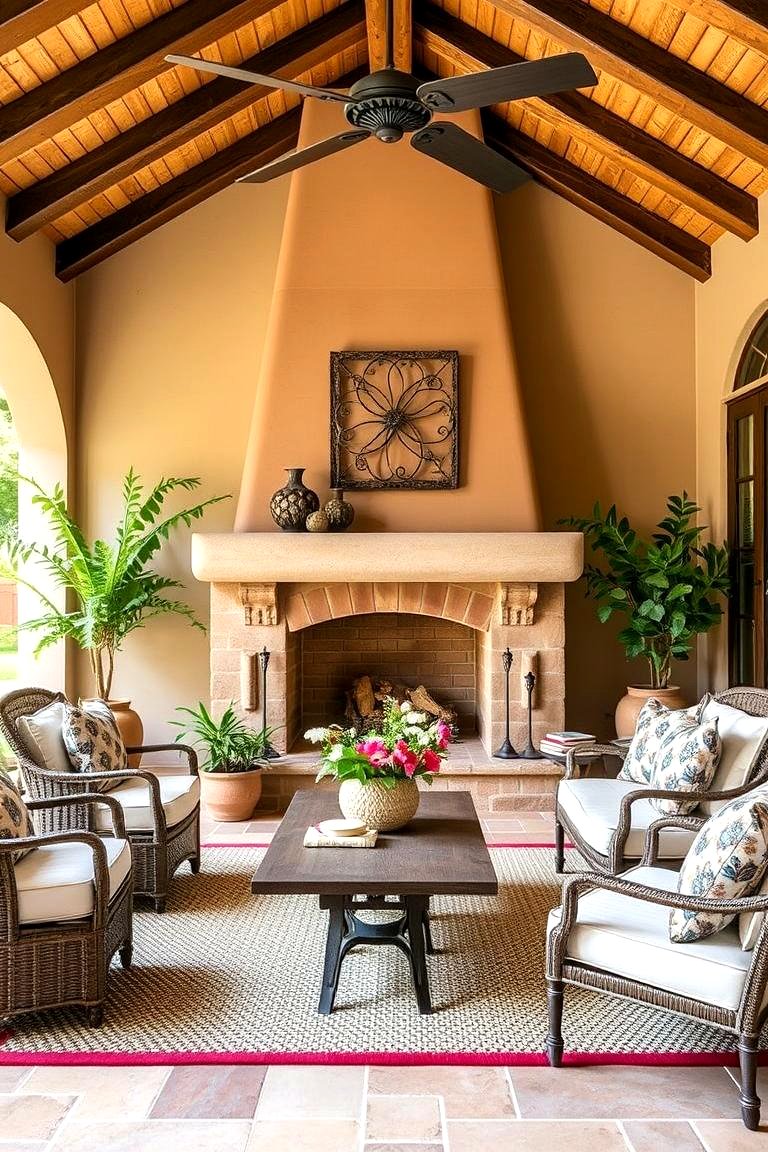 30 Sunroom With Fireplace Ideas for Year-Round Comfort