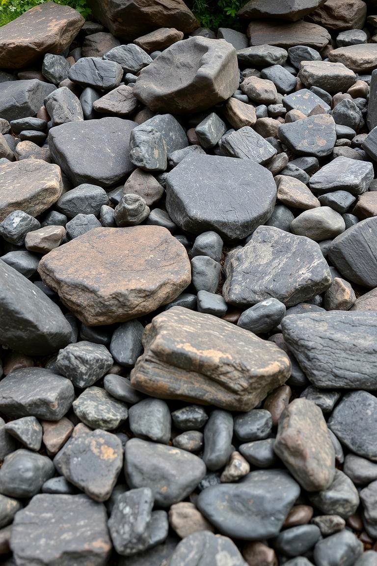 30 Natural Black River Rock Landscaping Ideas for Texture