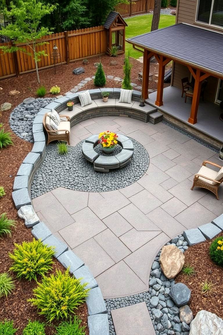 30 Natural Black River Rock Landscaping Ideas for Texture