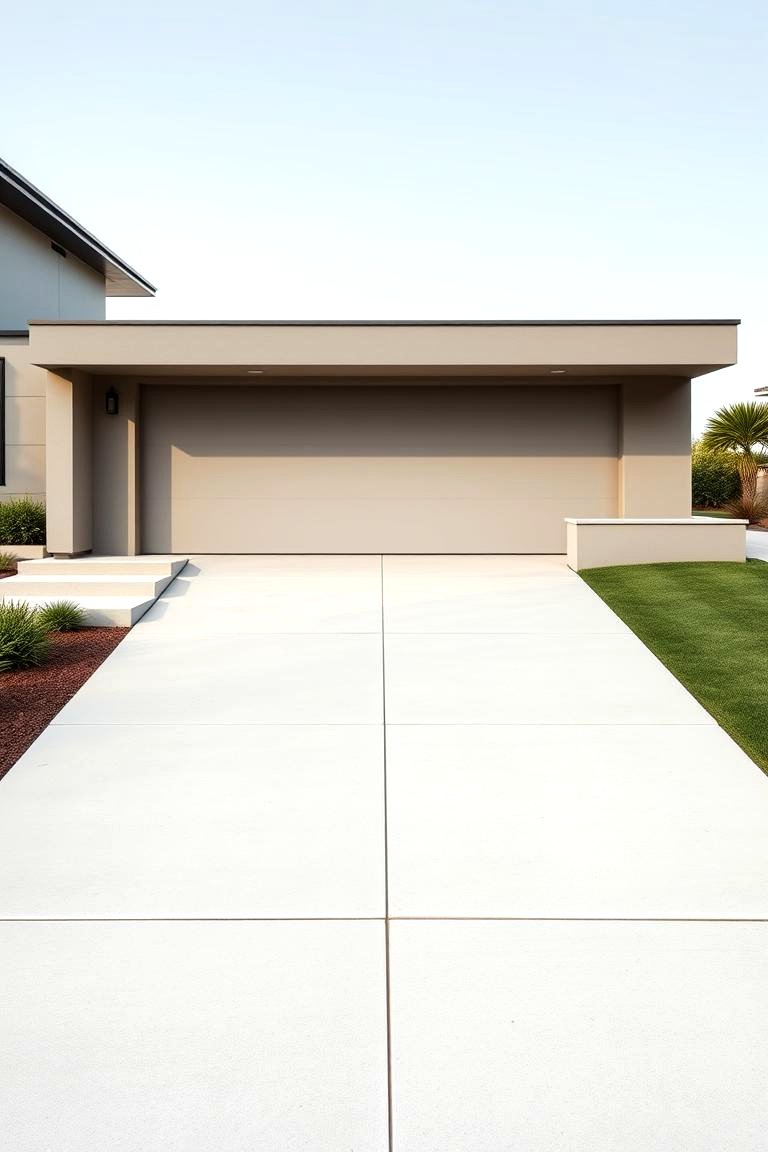 30 Durable Concrete Driveway Designs to Enhance Curb Appeal