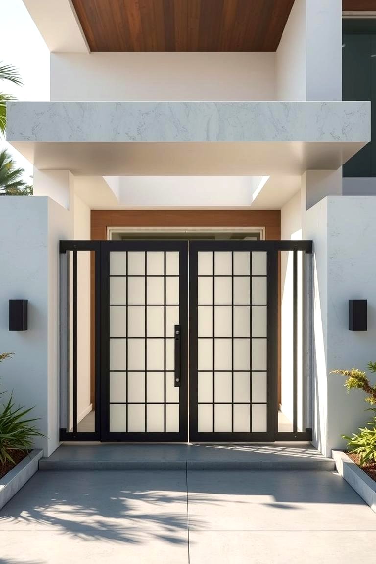 30 Inviting Front Gate Designs for Home Entrances