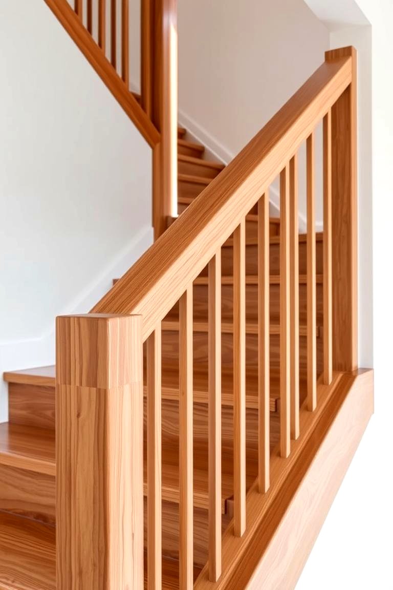 30 Wood Stair Railing Ideas for Warm Architectural Detail